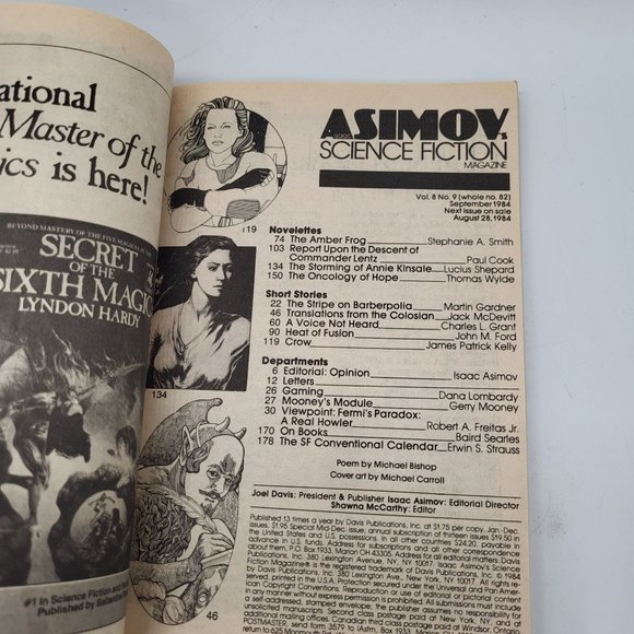 Asimovs Science Fiction Magazine | Other | Vintage Asimovs Science ...
